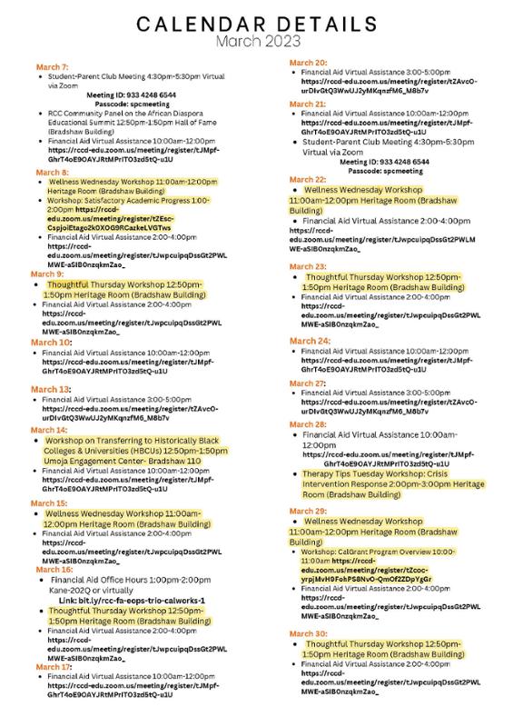 Riverside City College Student Support CalWORKs Program